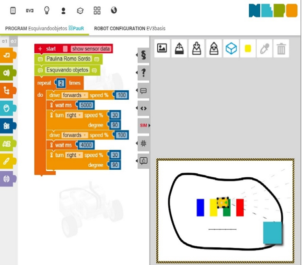 Tutorial for distance on-line learning (by EDUMOTIVA): Openroberta